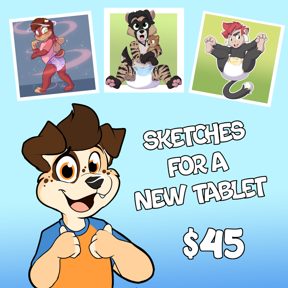 Sketches $45 for a new tablet by BaltNWolf