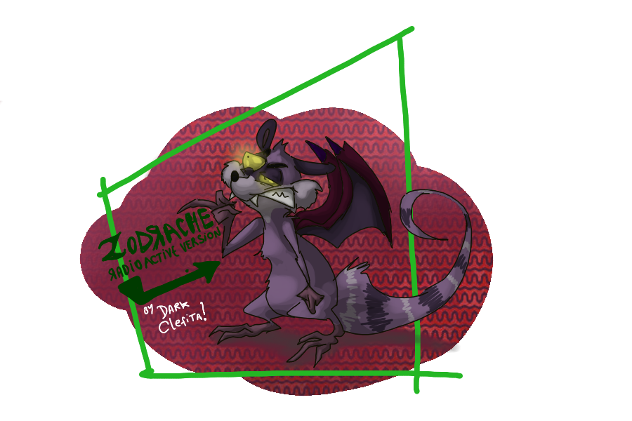 Cartoon Radioactive Zodrache by Clefita