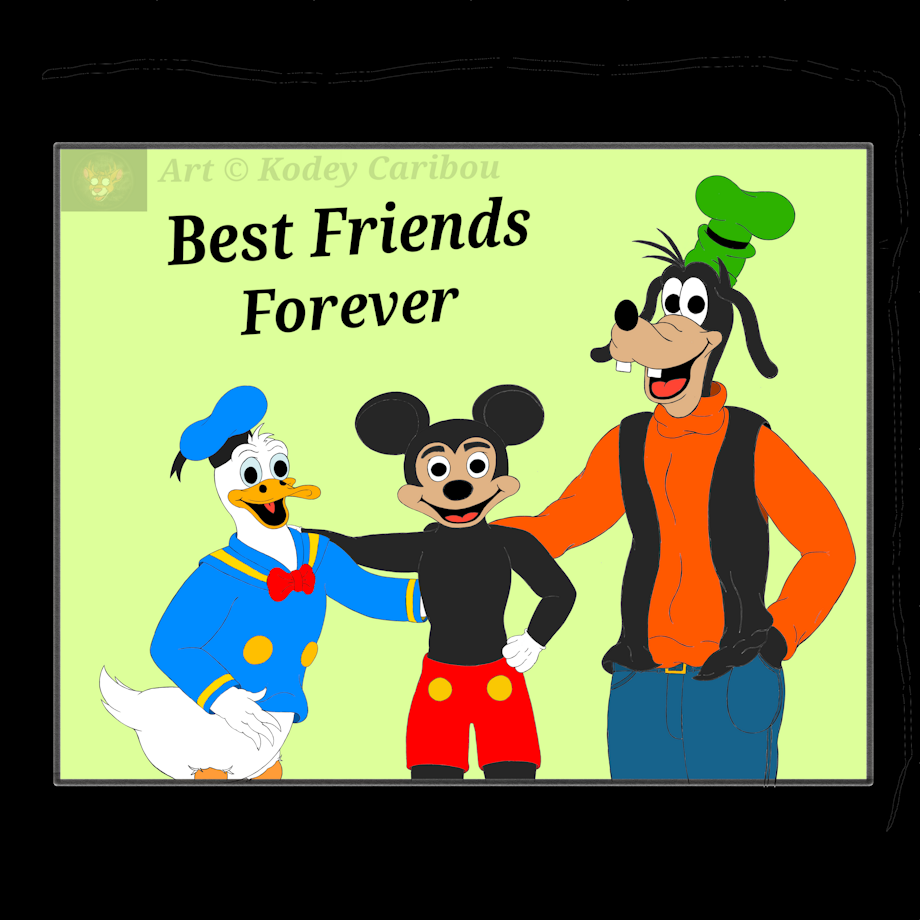 Donald, Goofy and Mickey - BFFs Fan Art by KodeyCaribou