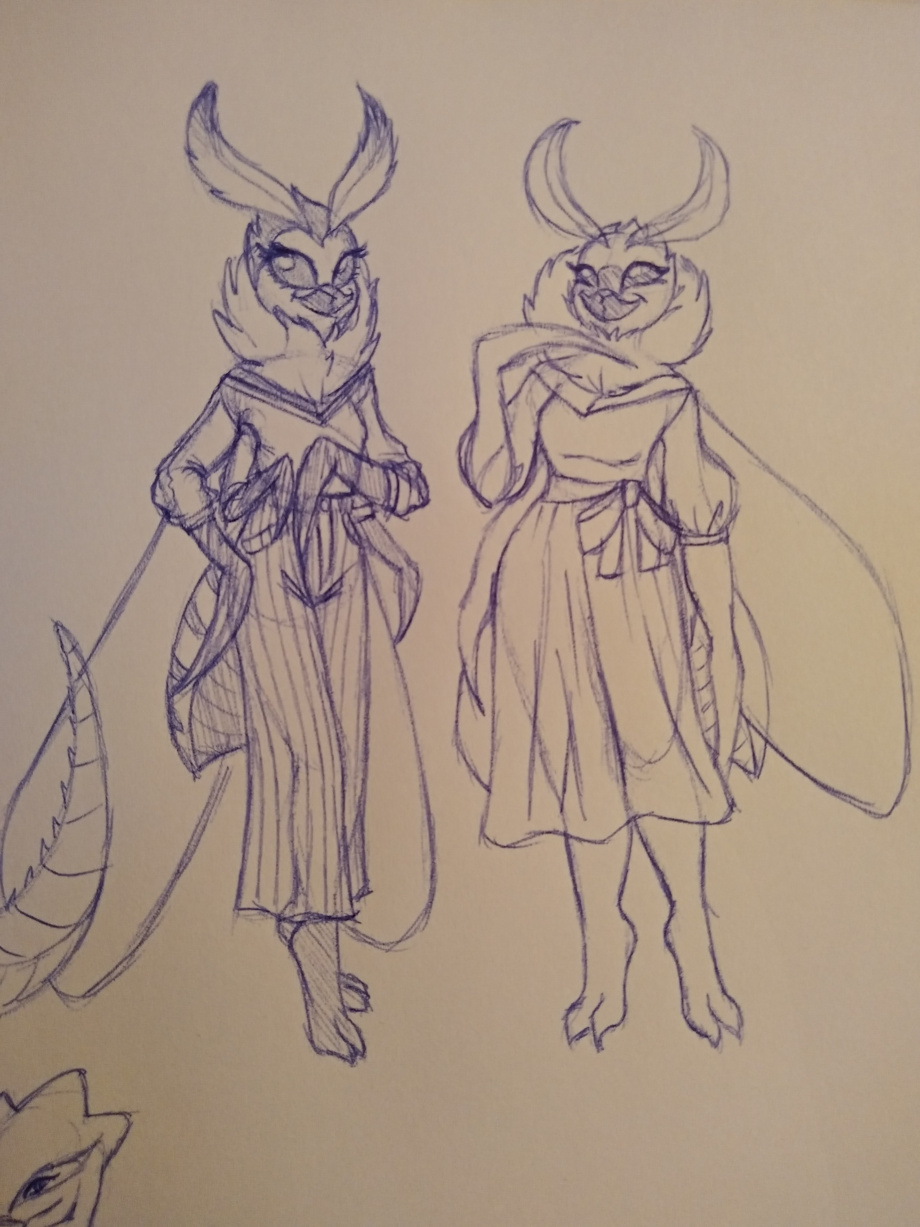 Anthro kaiju sketches by ArchAngelDraws