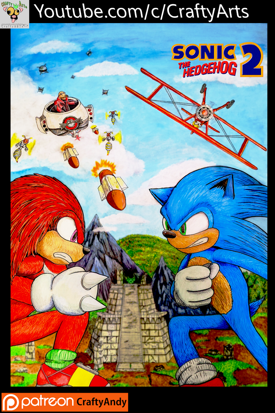 Sonic Movie 2 Poster Finished and Video Color By CraftyAndy by Craftyandy