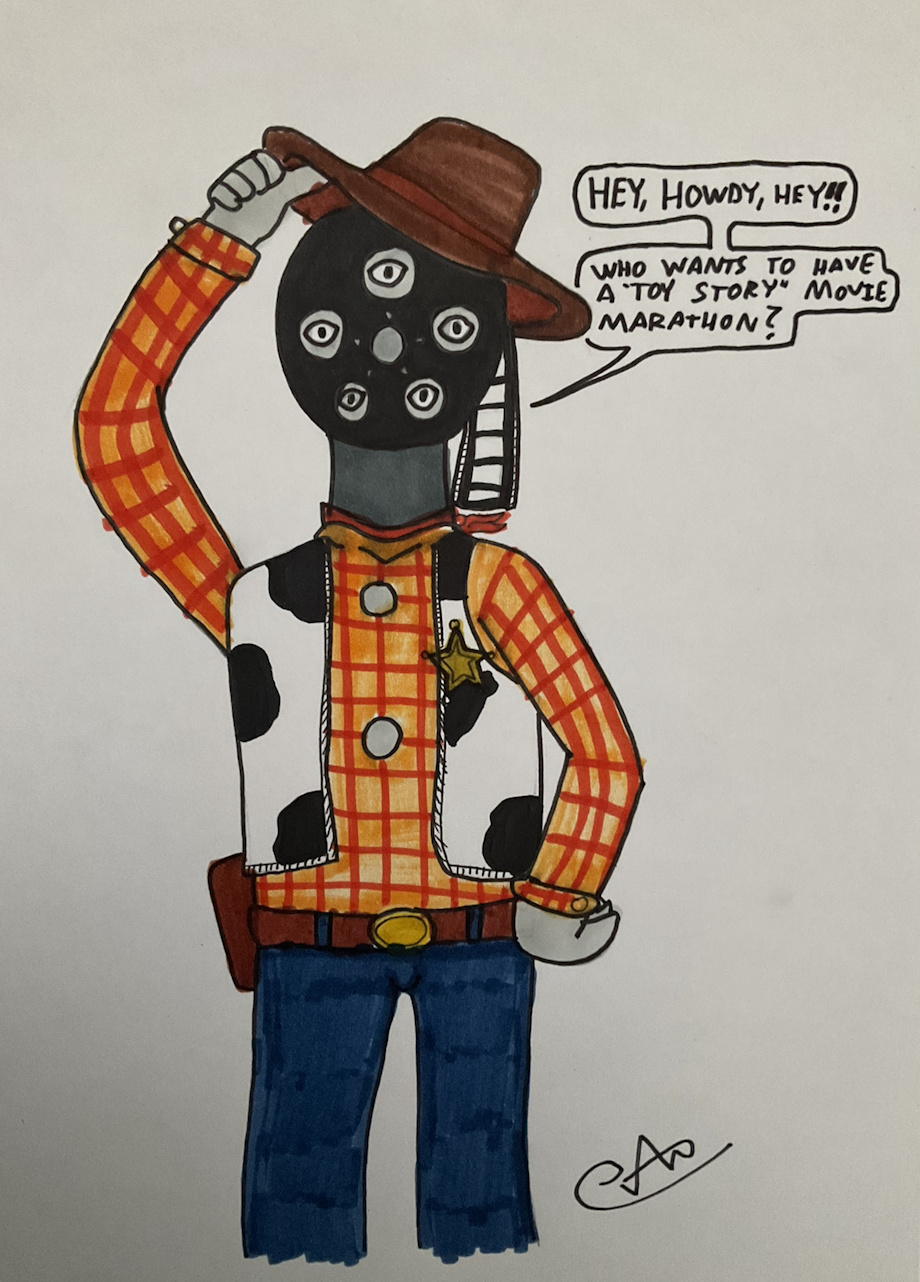 Reelhead Dressed as Sheriff Woody by BigBadBuzzard