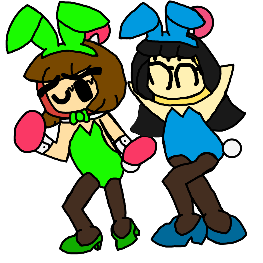 Sexy Bunny Bomberbois (Bomberman Bros.) by DemonFuego48