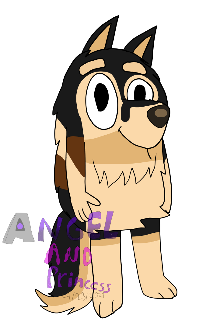 Native American Indian Dog in Bluey Style by PrincessTheWolf