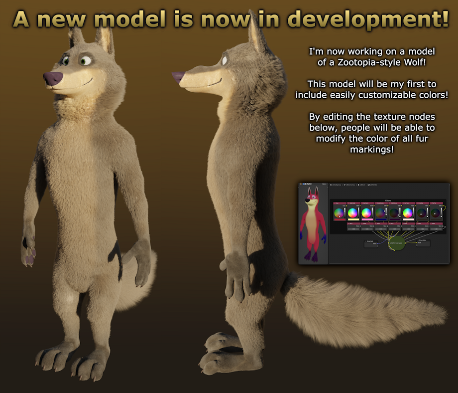 Zootopia Wolf Model Preview by RasterRaccoon