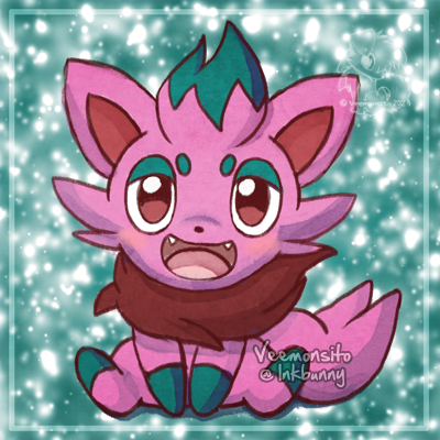 [Commission] Chibi Zorua OC Doodles by Veemonsito