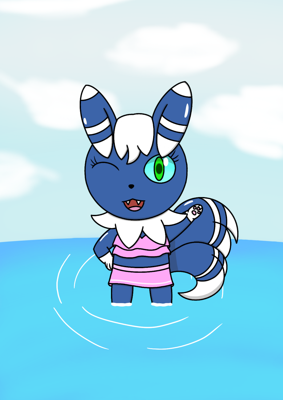 Caesar's summer cool off by Luckycaracalstudio