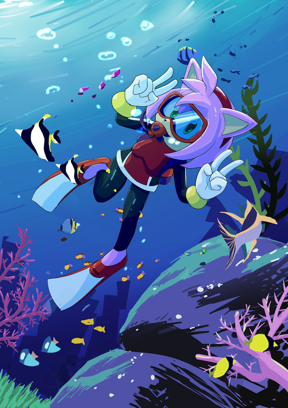 Scuba Sonic Girls by chefcheiro