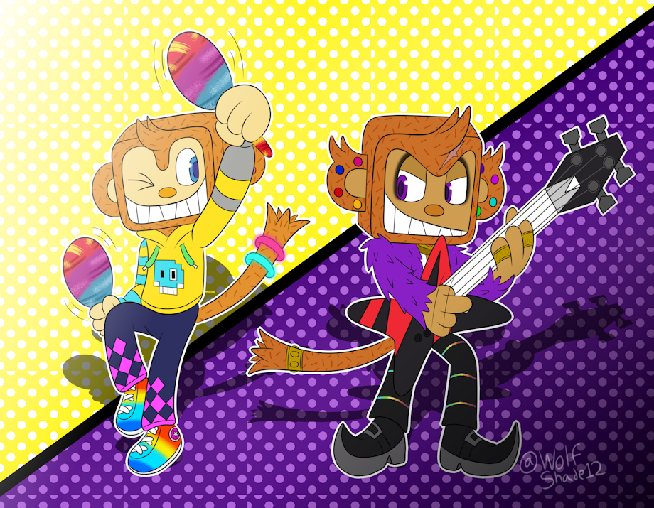 Jamming Monkeys by ShadeTheWolf12