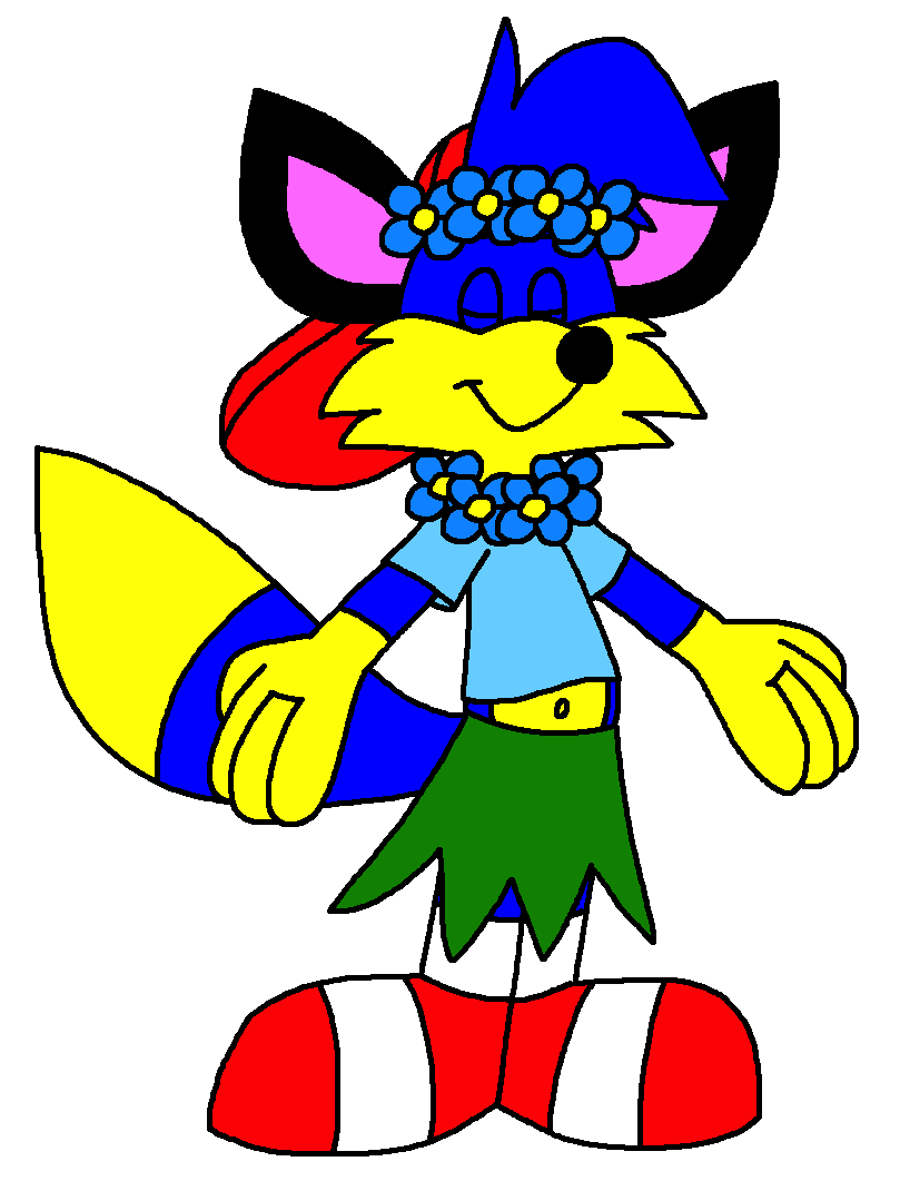 Alex Posing in Hula by ToonlandianFox2002