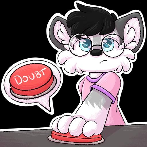 Doubt button by Loupy