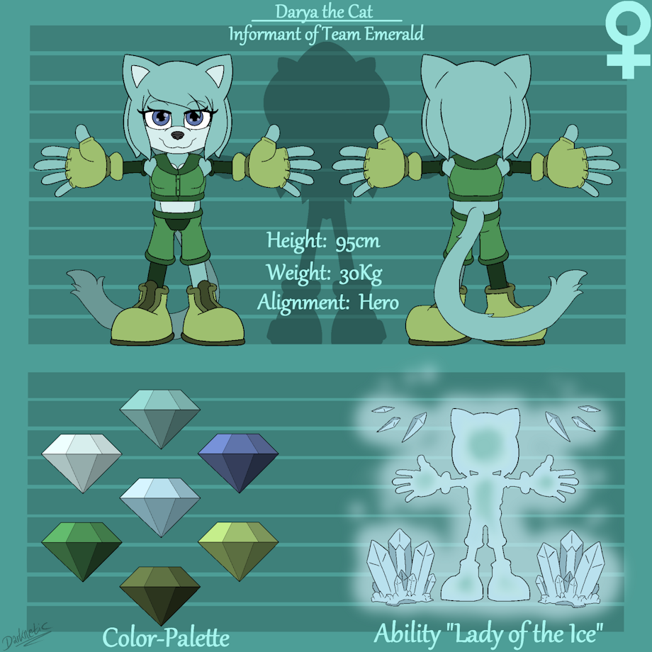 Refsheet: Darya the Cat by Darknetic