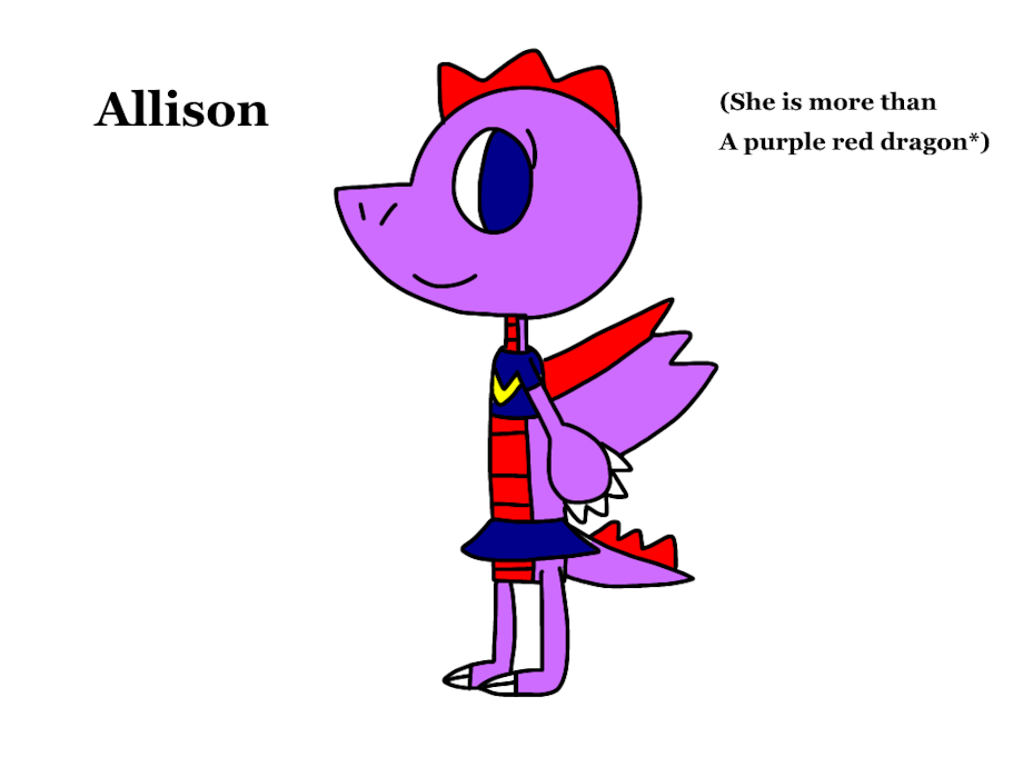 Allison the purple dragon by Arinthegamingboy