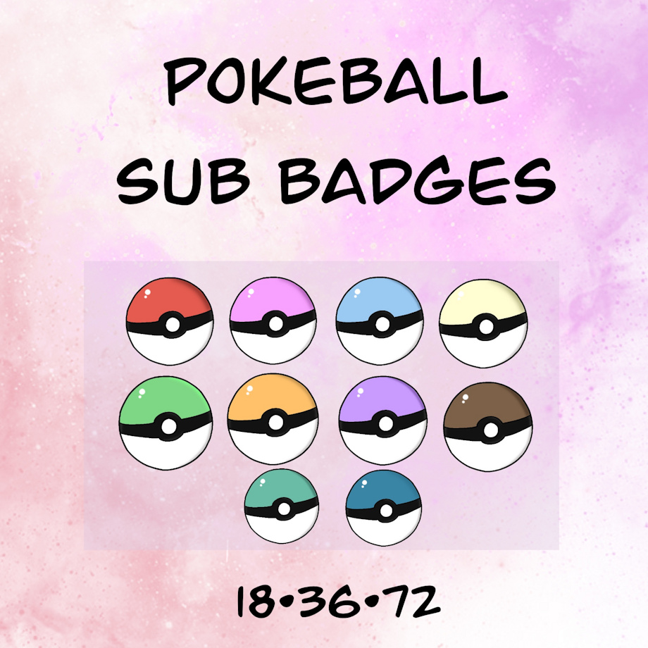 Pokeball sub badges by Lokifan20