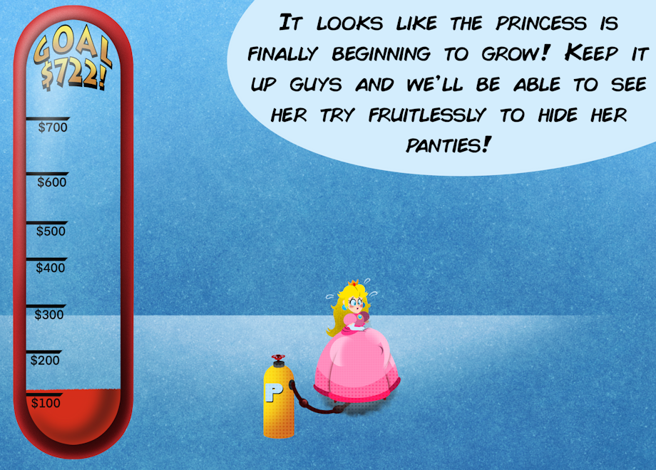 Inflating Princess Peach (2/?) by InflateResponsiblyIB