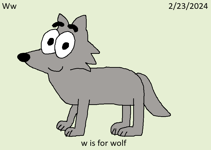 My ABC Animal Month - Wolf by Spongebob155
