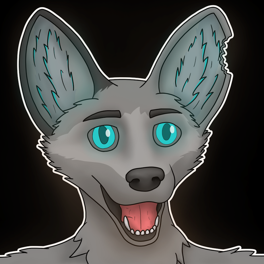 Excited Tea Wolf by NightmarishBat