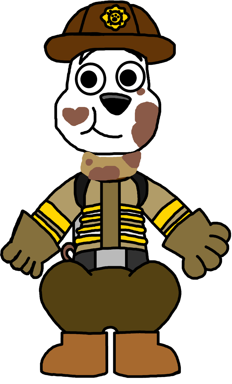 Diesel Dalmatian in Firefighter Outfit by DemonFuego48
