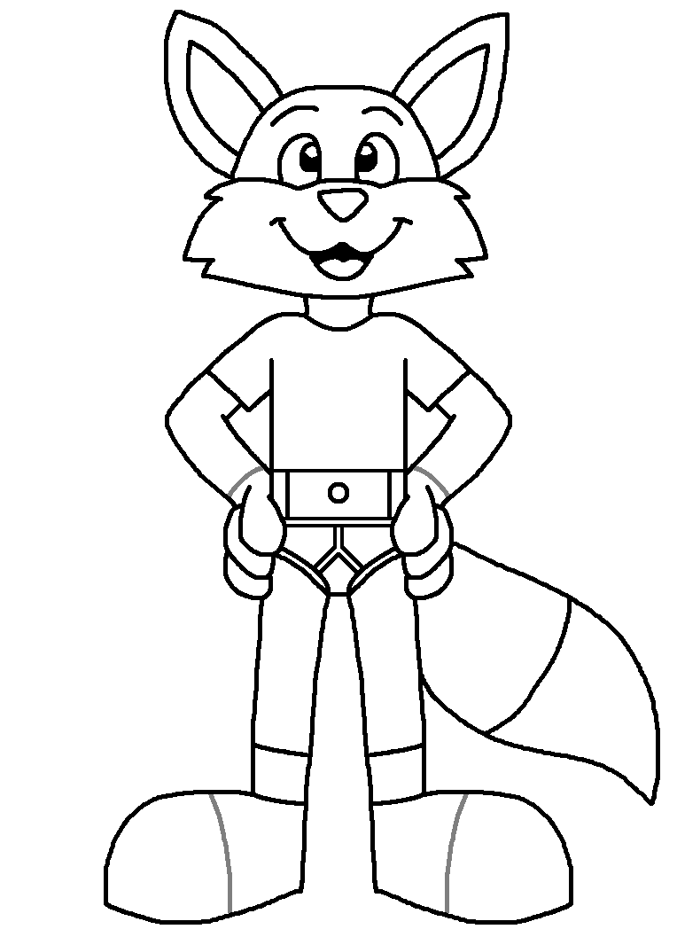 Briefs/Speedo/Underwear Fox Poses by CartoonFoxArt2002