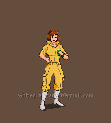 April O'Nell become Blastoise TF stage 1 by WhiteGuardian