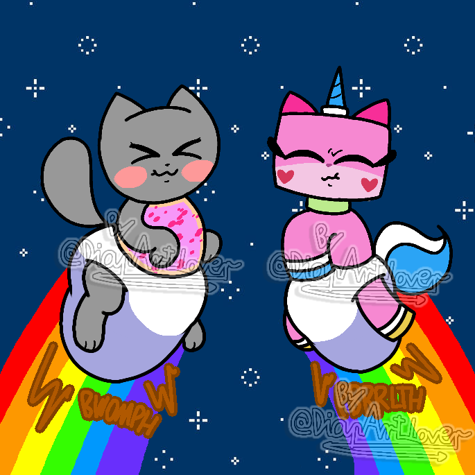 Rainbow Poofy Kitties(Stainless alts) by DiapArtLover