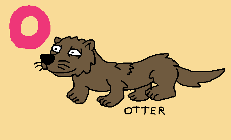 O is for Otter #1 (My Version) - Otter (The Simpsons) by ToonDisneyXD2009