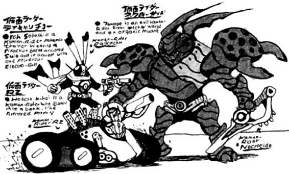 [OC] Kamen-Rider RZ and Kamen-Rider Raikachu vs. Kamen-Rider Necroside ...
