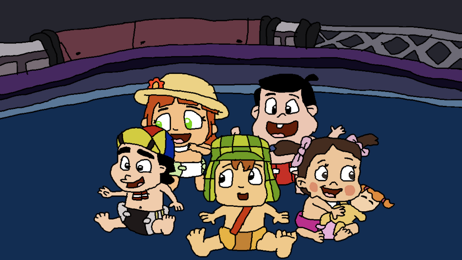 Baby Chavo, Quico, Junior, Patty and Phoebe (Redraw) by ChavoAndFriends