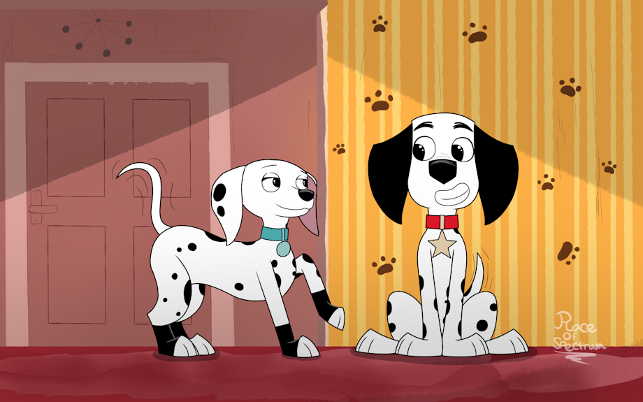 Early design of Dylan and Dolly by PlaceOfTheodore