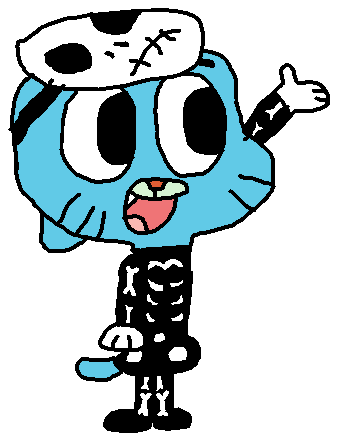 Gumball Watterson in Skeleton Costume 1 by ToonDisneyXD2009