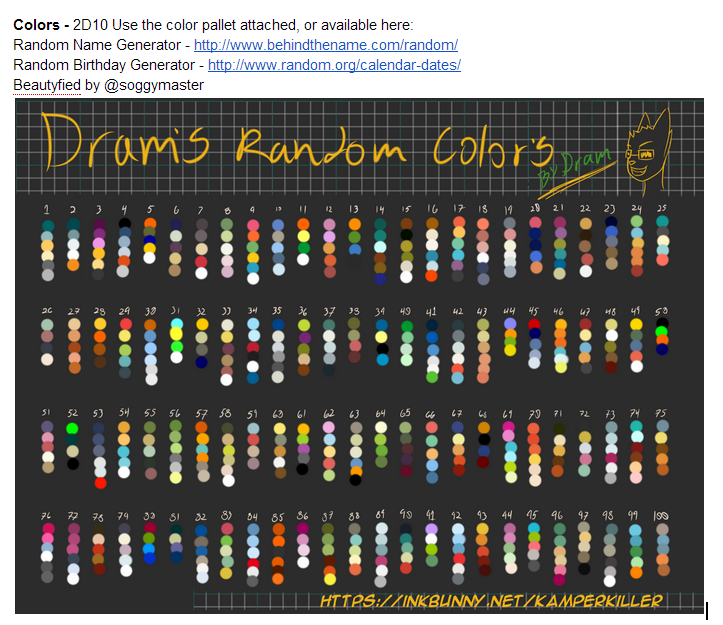 Random Character Generator 2.7 - 24 BILLION Possible by kamperkiller